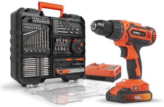 Powerplus Accuboormachine - 20V Li-ion - Voor hout, steen en metaal ...