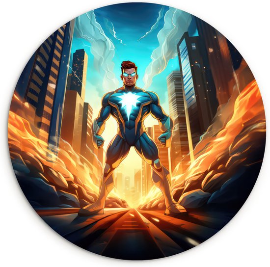 Muurcirkel kinderkamer - Wandcirkel superheld - Jongen - Kinderen ...