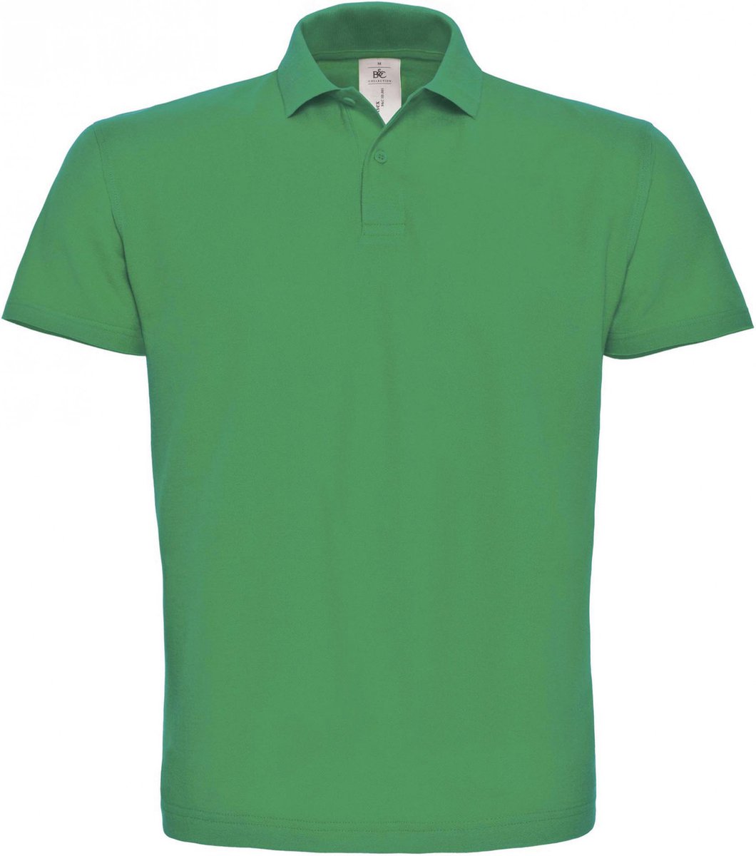 Polo Heren XL B&C Kraag met knopen Korte mouw Kelly Green 100% Katoen | bol