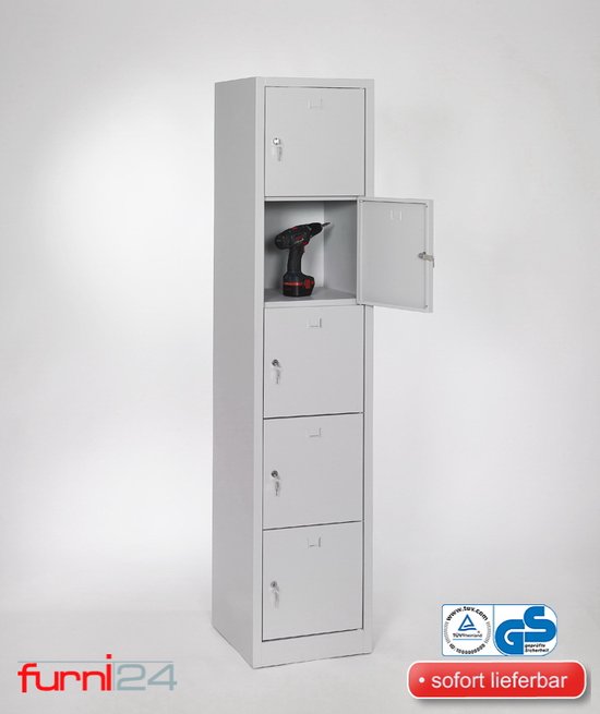 Furni24 Lockerkast, locker voor waardevolle spullen, kluisje 190 cm x ...