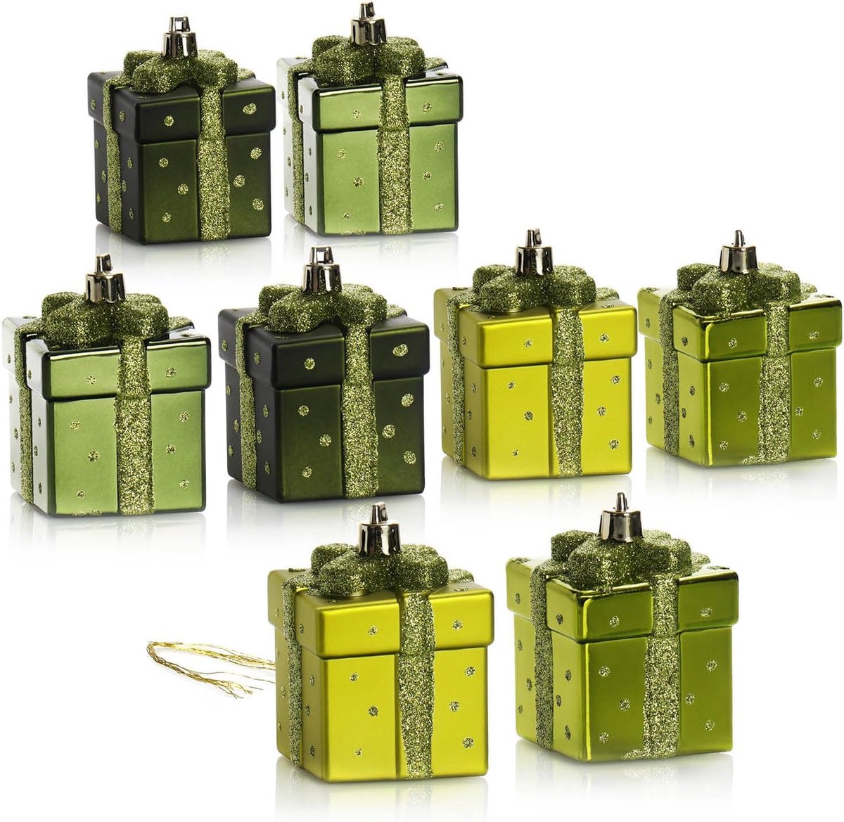8x Cadeau pendentif pour sapin de Noël - Coffret cadeau boule de Noël ...