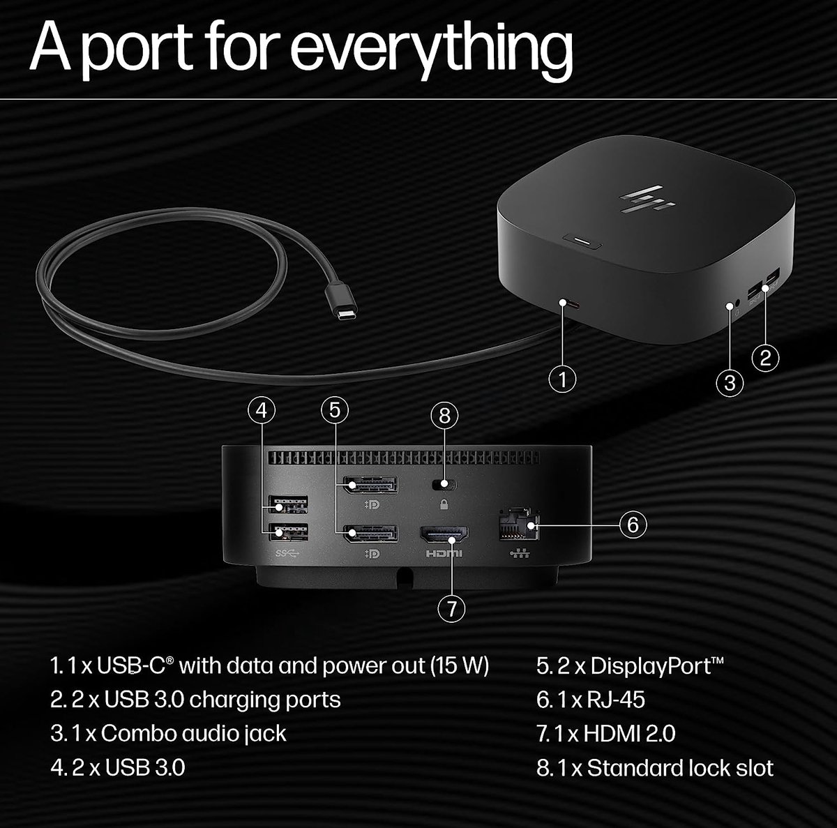 HP USB-C Dock G5 Essential Dock voor Notebook / Monitor (HP P/N:72C71AA ...