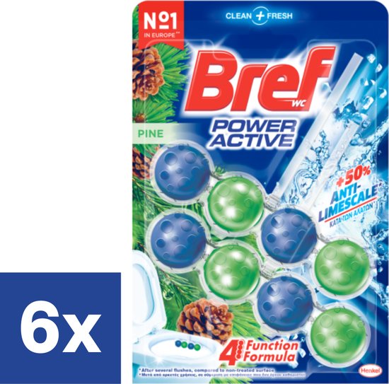 Bref Power Activ WC Blok Pin - 6 x 2 stuks | bol