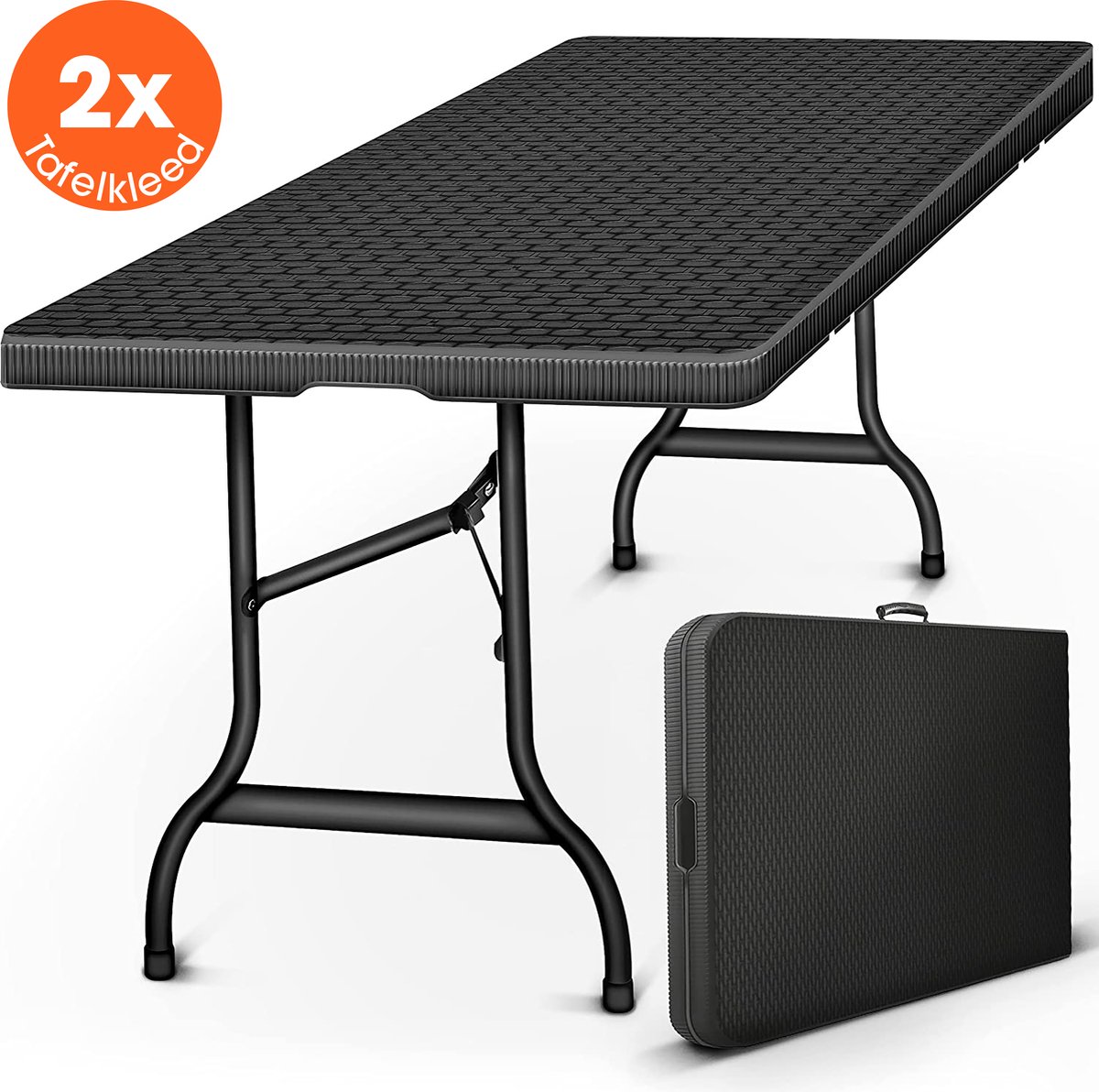 Lenx Klaptafel - Inklapbare tafel - 120x60x74 cm - Opvouwbare Tuintafel - Vouwtafel -... | bol