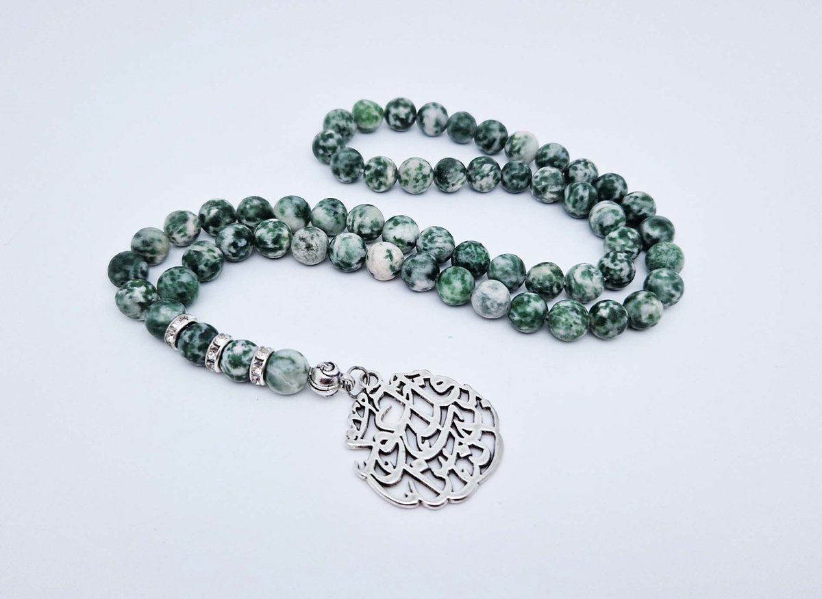 Natuurstenen Autohanger "Qinghai hade"- Met metalen hanger "Qul aeuidh ...