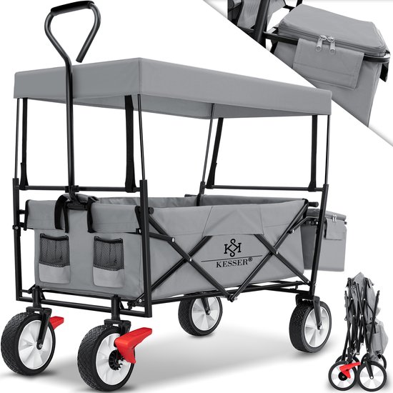 KESSER® Bolderkar opvouwbaar Bolderwagen tot 100 kg draagvermogen - Strandkar met... | bol