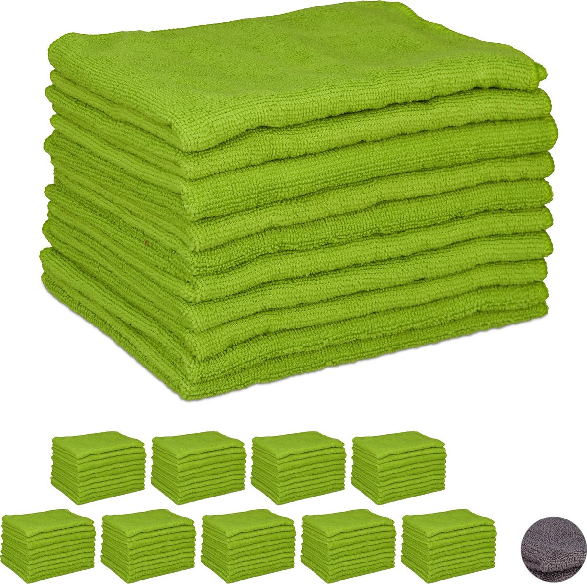 Relaxdays 100x Microvezeldoek - 40 x 30 cm - wonderdoekjes - microfiber ...