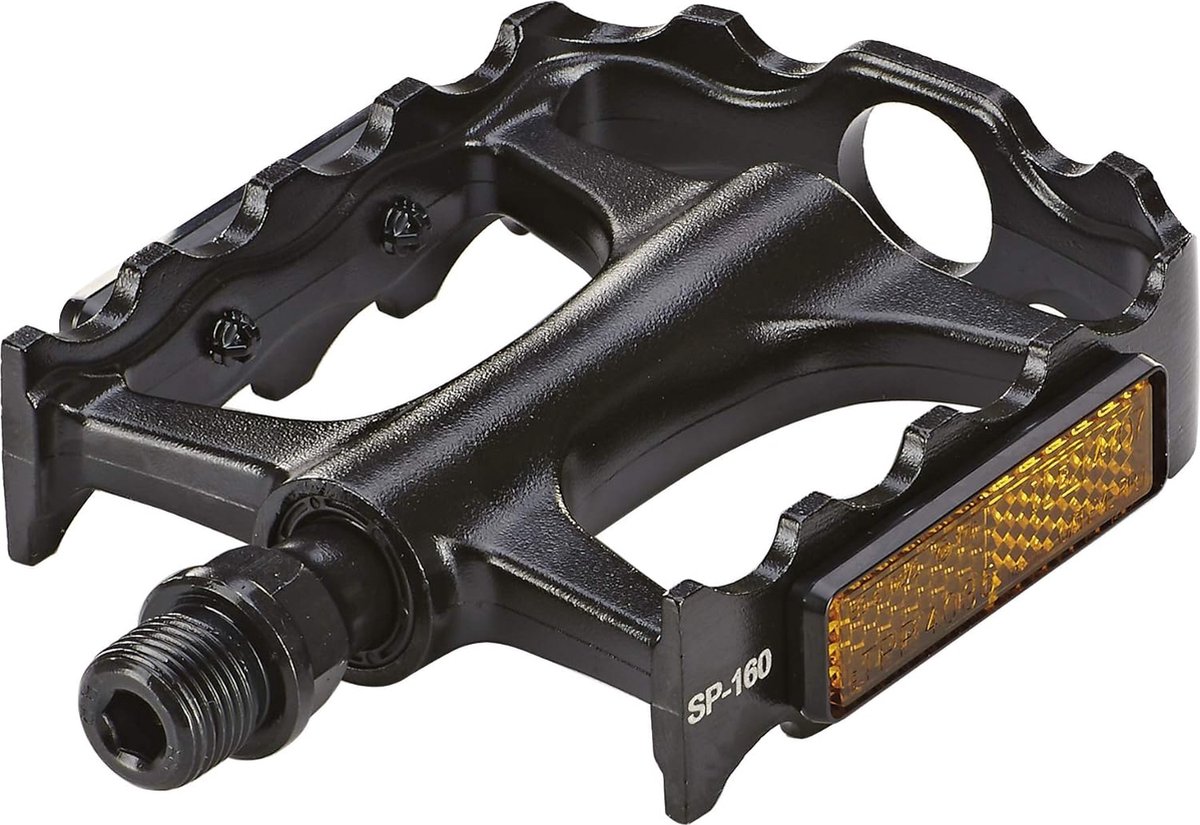 Unisex – aluminium MTB-pedalen, voor volwassenen, zwart, effen | bol