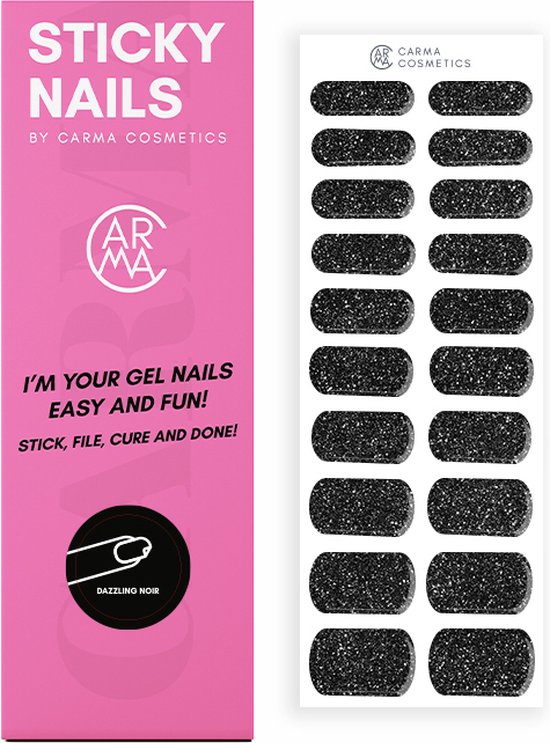 STICKY NAILS - Dazzling Noir (Zwarte Gelpolish Stickers met laser ...
