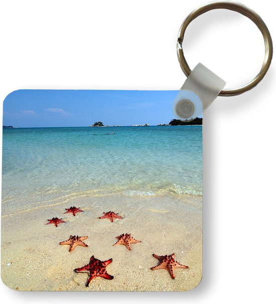 Sleutelhanger - Zeester - Water - Golf - Plastic - Rond ...