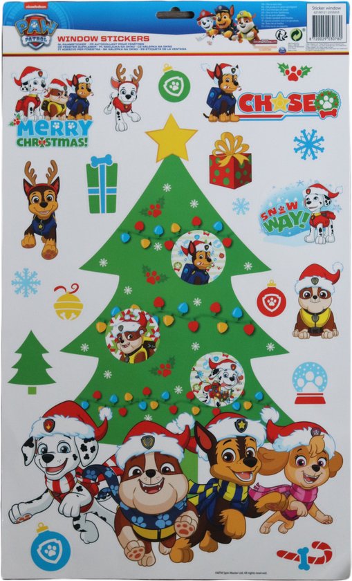 Paw Patrol Raamsticker - Window Stickers - Nickelodeon - Kerstmis - Kindersticker -... | bol.com