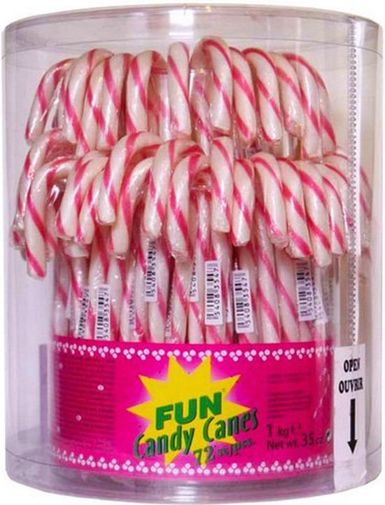 candy- canes - roze/wit - Hamlet - zuurstokken - 72 stuks in silo | bol.com