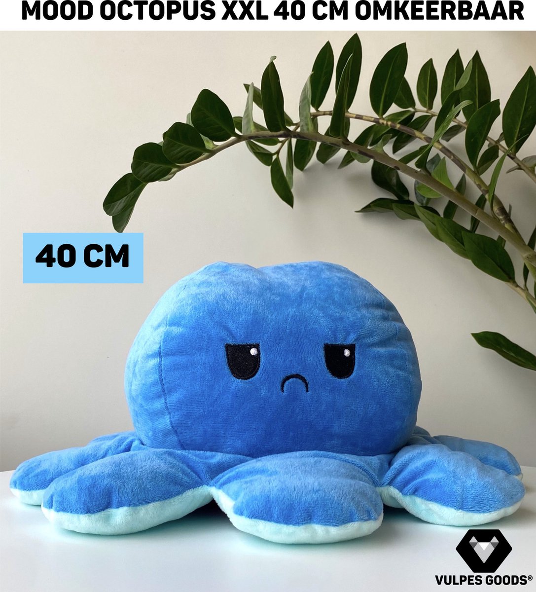 Vulpes Goods® Mood octopus XXL 40 cm - Octopus knuffel - Extra Zacht ...