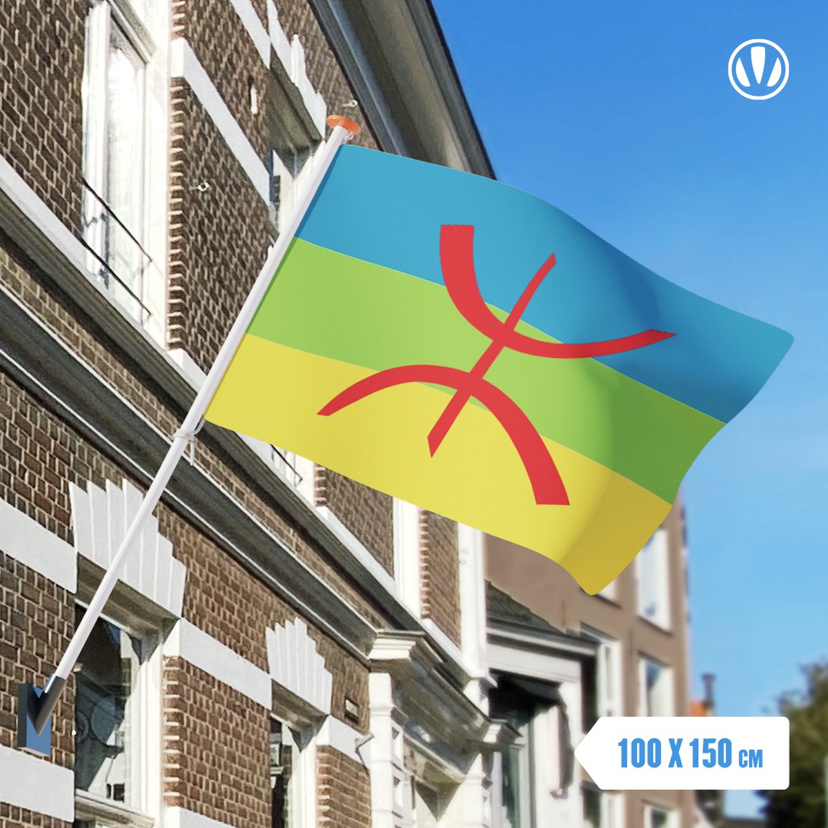 Berber Vlag 100x150cm | bol