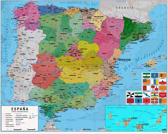 Poster Map of Spain II 50x40cm | bol