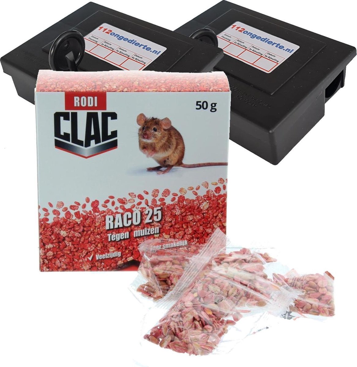12ongedierte.nl Muizengif Raco Graan-25 + 2 Lokdozen (50 gram gif ...