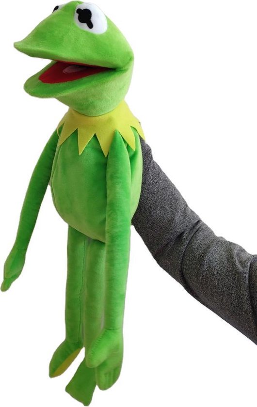 Kermit de kikker handpop - 60 Cm - Pluche Knuffel | bol