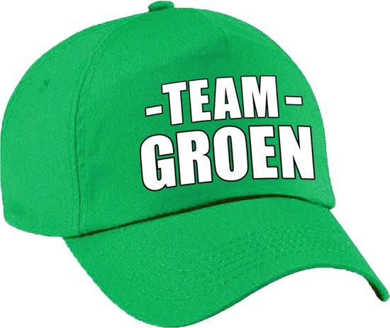 Team groen petje - volwassenen - voor bedrijfsuitje / sportdag ...