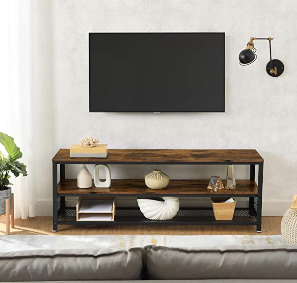 VASAGLE TV-meubel , grote TV-kast, console, salontafel met metalen ...