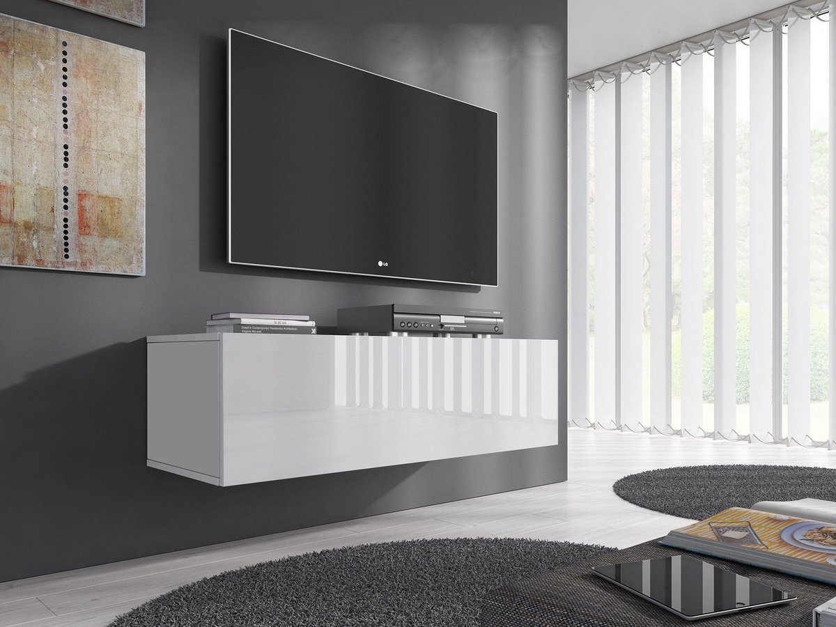 Meubella - TV-Meubel Dario - Wit - 100 cm | bol.com