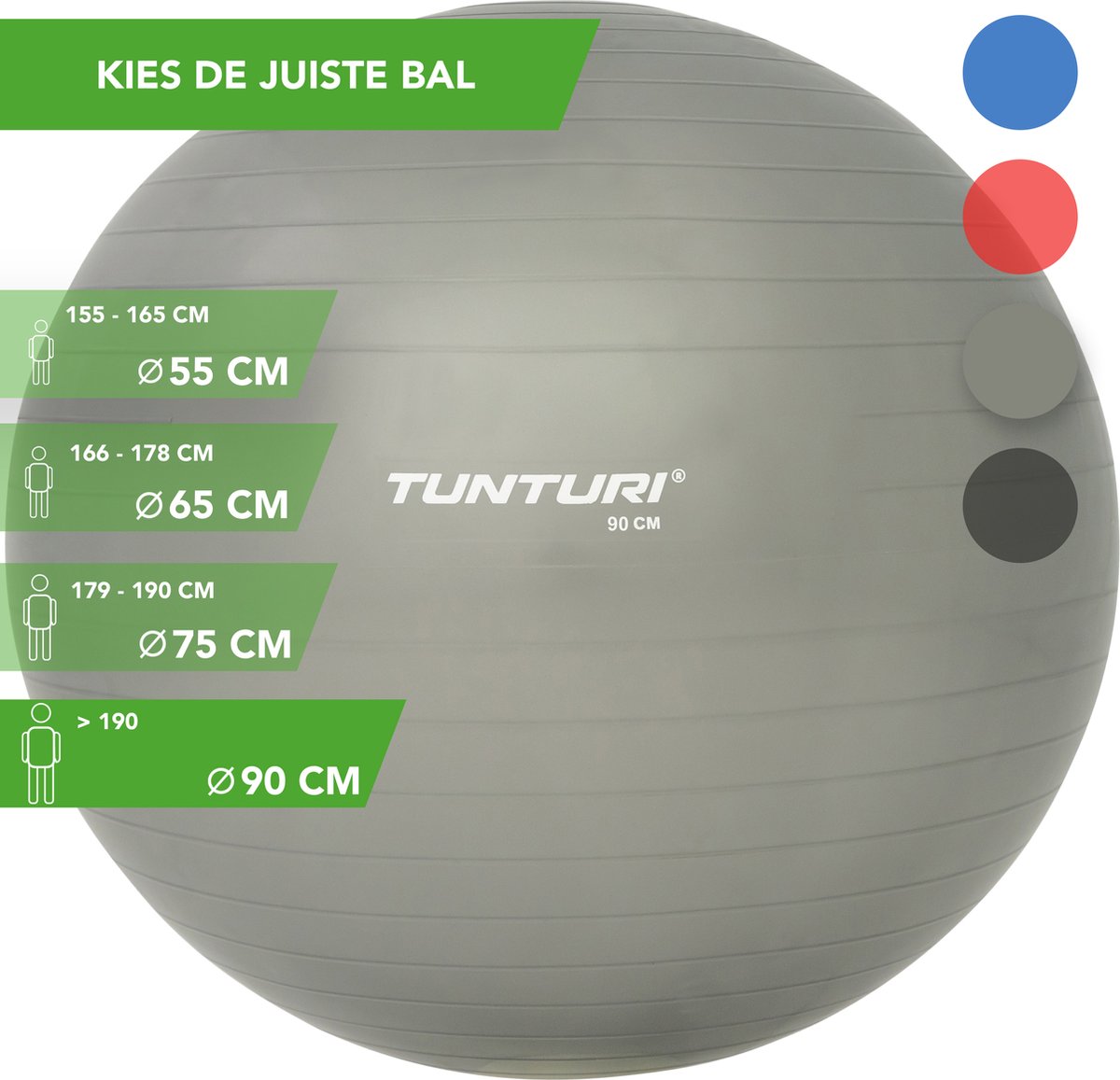 Tunturi Fitness bal - Yoga bal inclusief pomp - Pilates bal ...