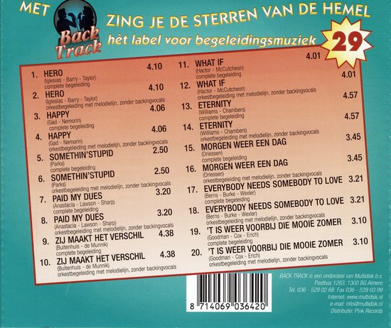 Backtrack Deel 29, various artists | CD (album) | Muziek | bol