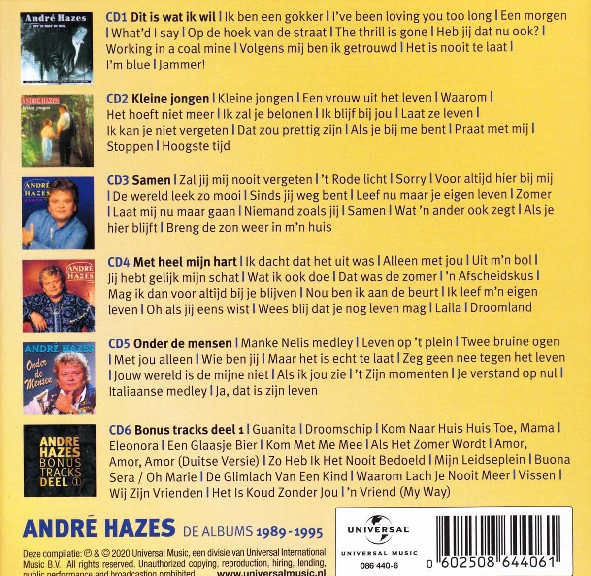 André Hazes De Albums 1989 1995 6 Cd André Hazes Cd Album
