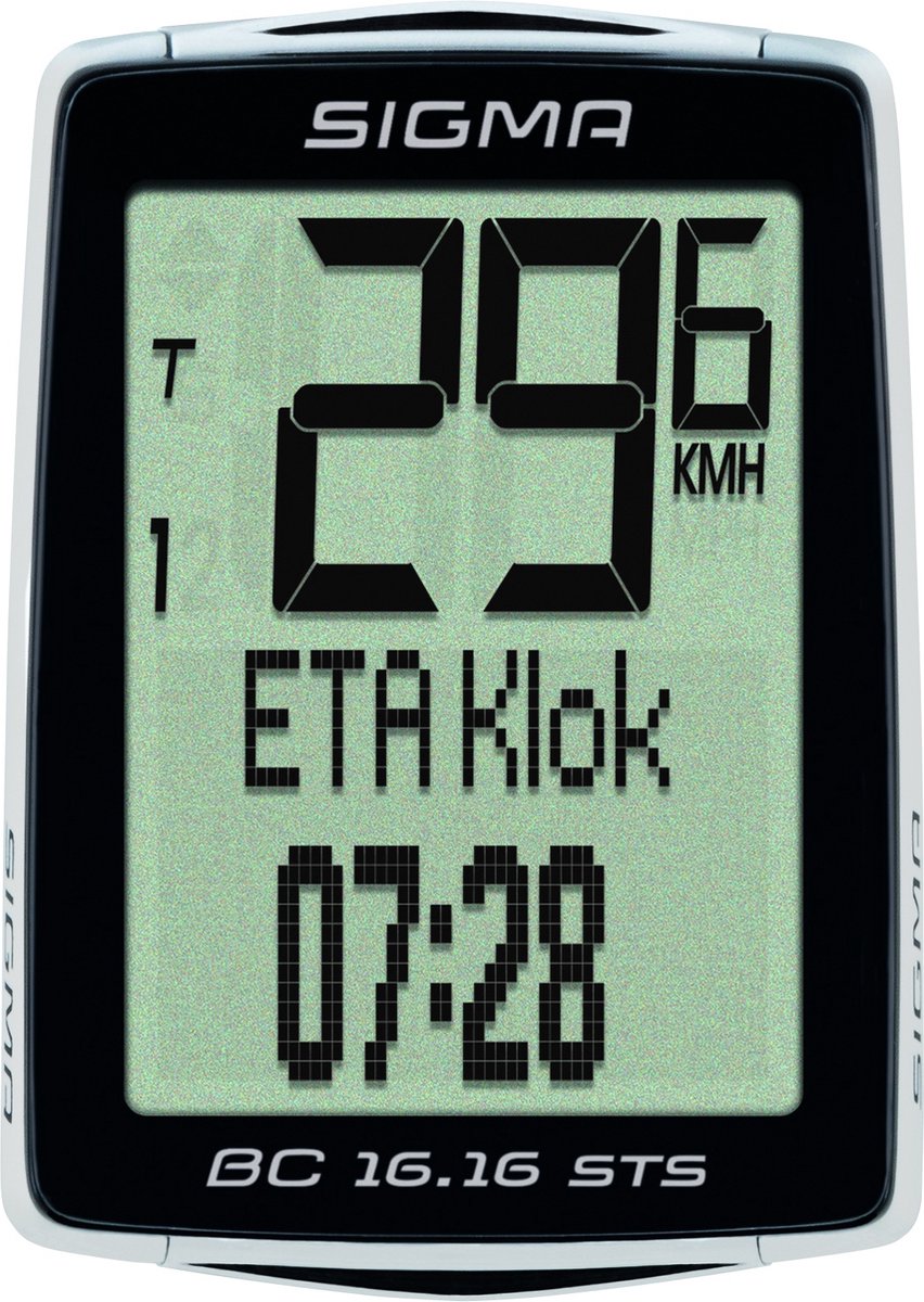 Sigma Fietscomputer BC 16.16 STS CAD zwart 1618 | bol.com