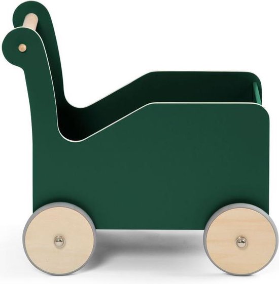 Sebra loopwagen hout - bottle green | bol