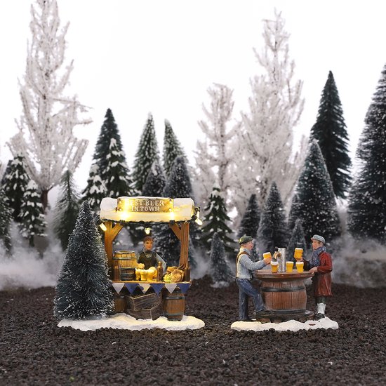 Luville Kerstdorp Miniatuur Bierkraam L12 X B8 X H10 Cm