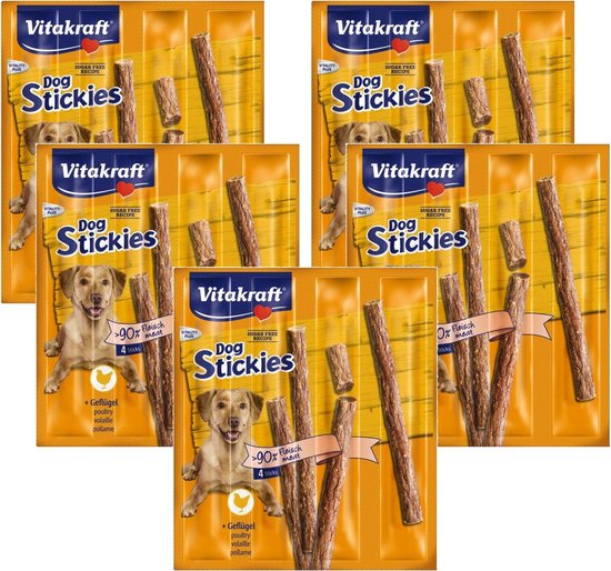 Vitakraft Dog Stickies 4x11 g - Hondensnacks - 5 x Gevogelte | bol