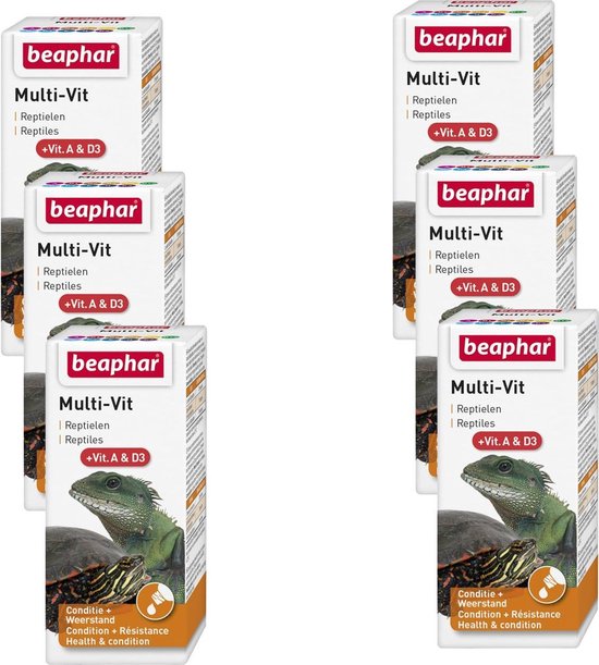 Beaphar Multi-Vit Reptielen - Supplement - 6 x 20 ml | bol
