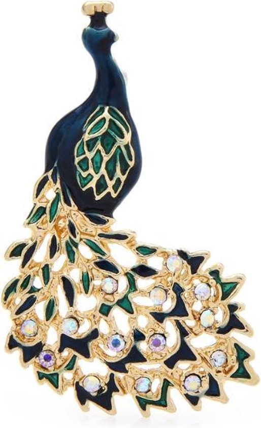 N3 Collecties Emaille pauw broche speld voor dames | bol.com