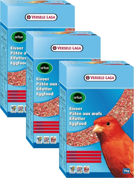 Versele-Laga Orlux Eivoer Droog Rood - Vogelvoer - 3 x 1 kg | bol.com