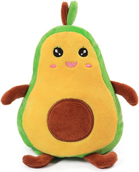 Mood knuffel avocado - Groen - Geel - Blij / boos knuffel - Omkeerbaar ...
