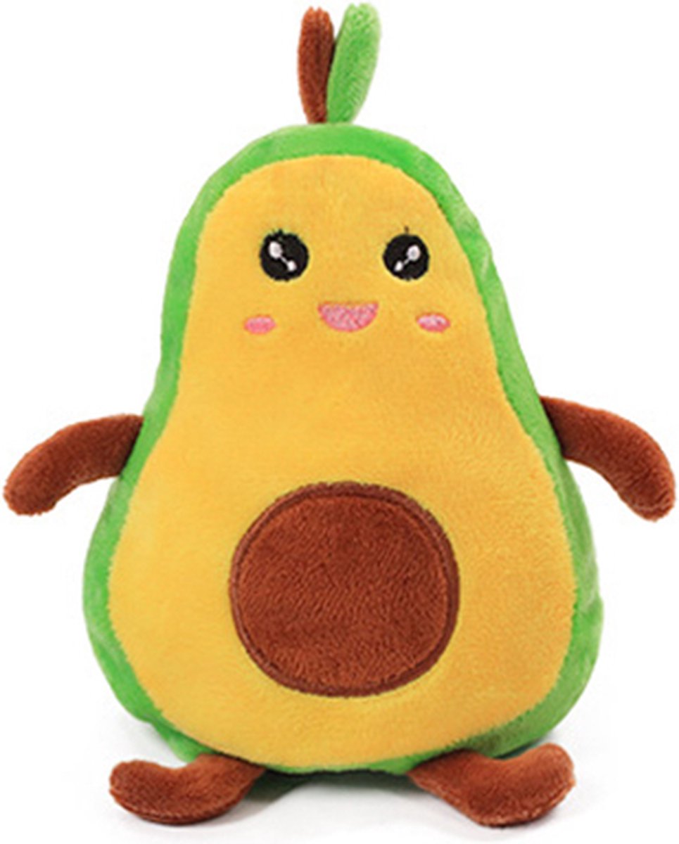 Mood knuffel avocado - Groen - Geel - Blij / boos knuffel - Omkeerbaar ...
