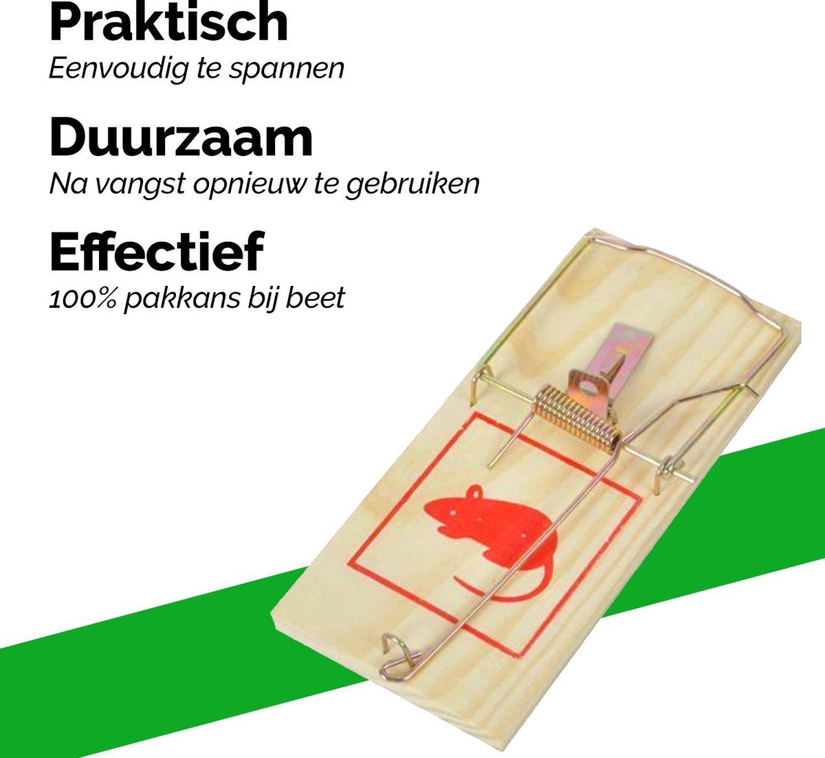 VerminBuster Houten Rattenvallen 6 stuks - Rattenklemmen - Voor Binnen ...