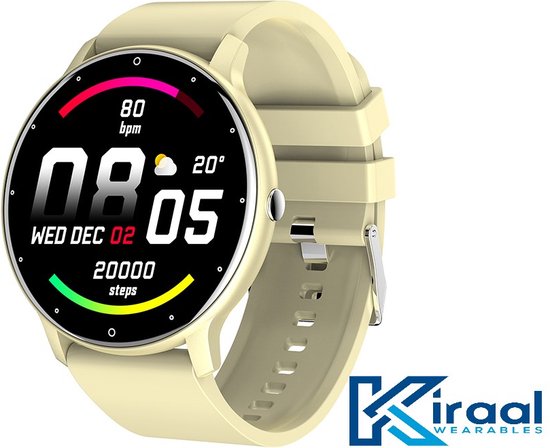 Kiraal Fit 5 - Smartwatch dames - Smartwatch Heren - Stappenteller ...