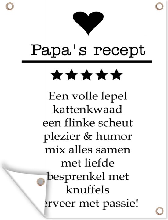 Tuinschilderij Papa cadeau - Vaderdag - Quotes - 60x80 cm - Tuinposter ...