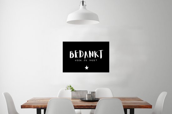 Poster Spreuken - Collega - Quotes - Bedankt voor je inzet - 60x40 cm ...