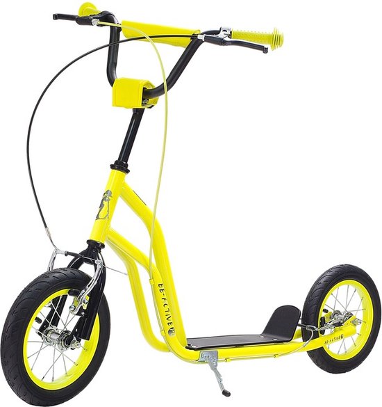 Kinder step met 12’’ luchtbanden – dubbele V-brake –geel | bol