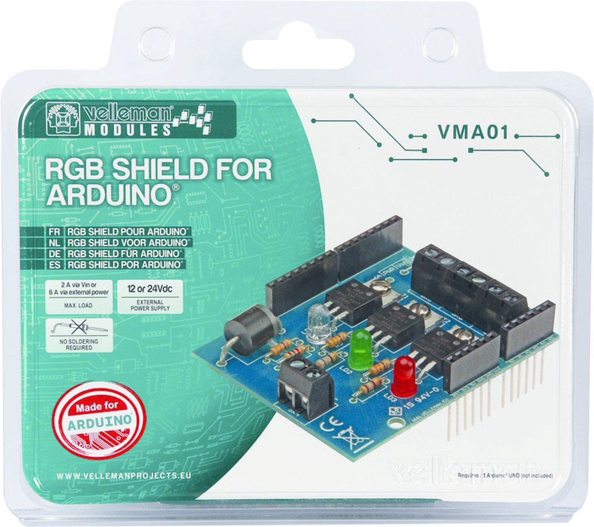 Velleman Modules Rgb shield voor arduino® | bol.com