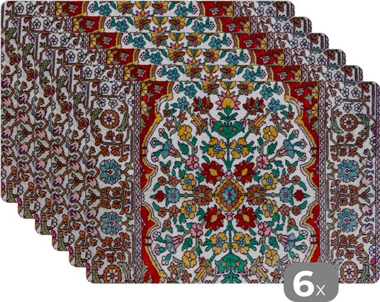 Placemat - Placemats kunststof - Perzisch Tapijt - Vloerkleed ... Placemat - Placemats kunststof - Perzisch Tapijt - Vloerkleed ...