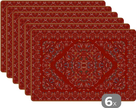Placemat - Placemats kunststof - Perzisch Tapijt - Vloerkleed ... Placemat - Placemats kunststof - Perzisch Tapijt - Vloerkleed ...