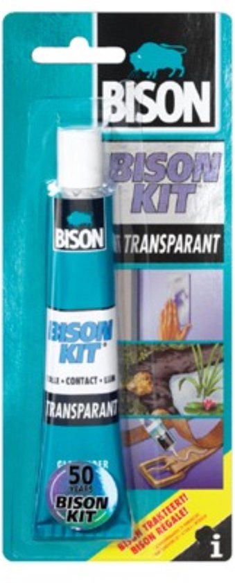 Bison Transparante contactlijm - glashelder - universeel - 50 ml | bol