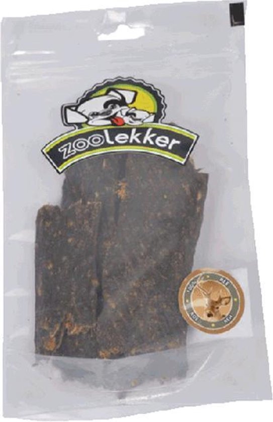 Zoolekker Vleesstrips Hert - hondensnacks - 100 gram | bol