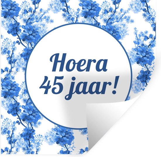 Muurstickers - Sticker Folie - Jubileum - 45 jaar - Bloem - 30x30 cm ...