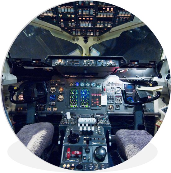 WallCircle - Wandcirkel ⌀ 90 - Cockpit - Knoppen - Radar - Ronde ...