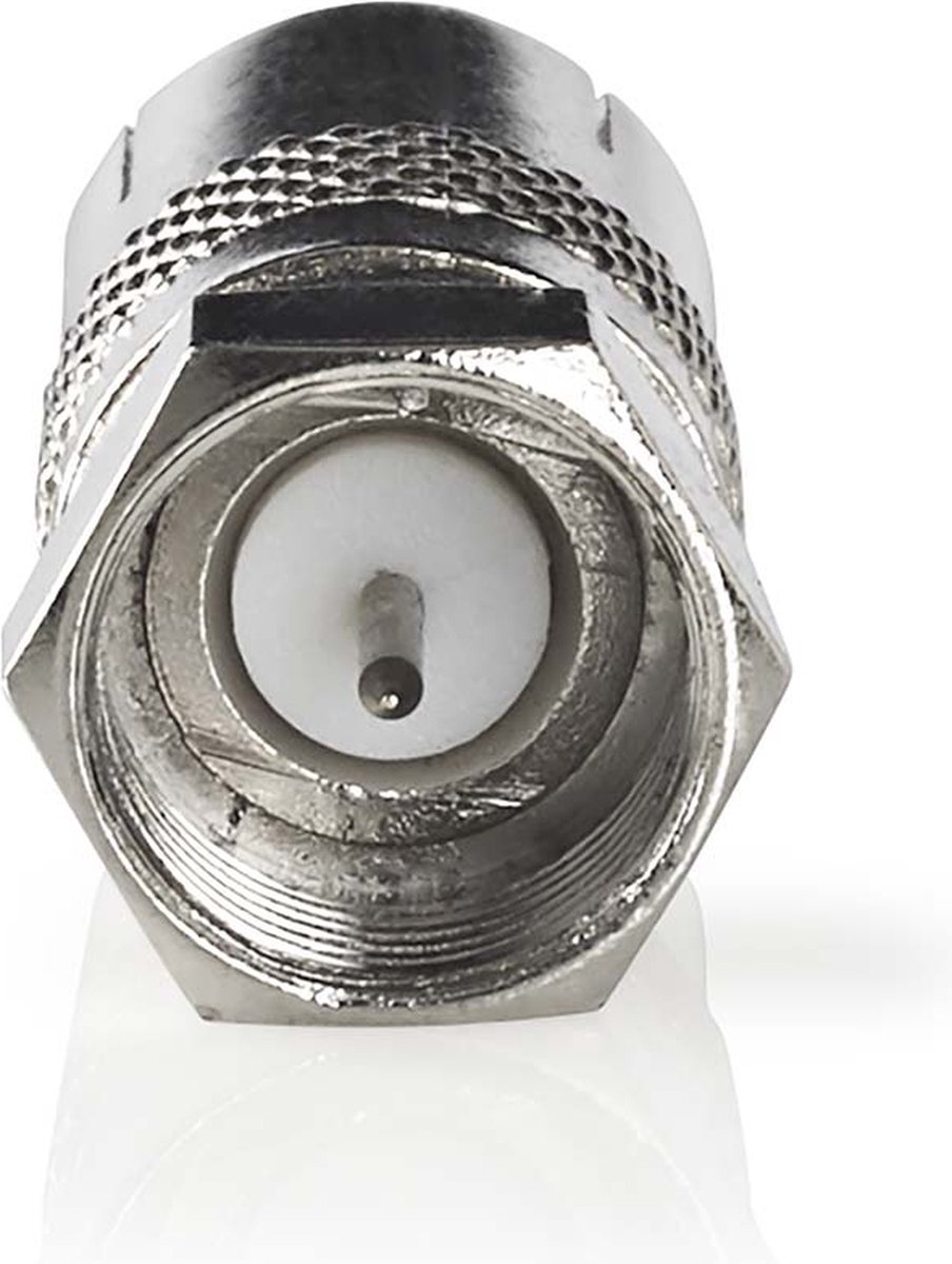 Nedis Satelliet- en Antenne-Adapter | F-Male | IEC (Coax) Female | Vernikkeld | 75 Ohm... | bol.com