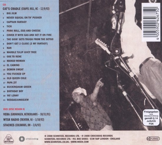 Ween - At The Cat's Cradle, 1992 (CD), Ween | CD (album) | Muziek | bol.com